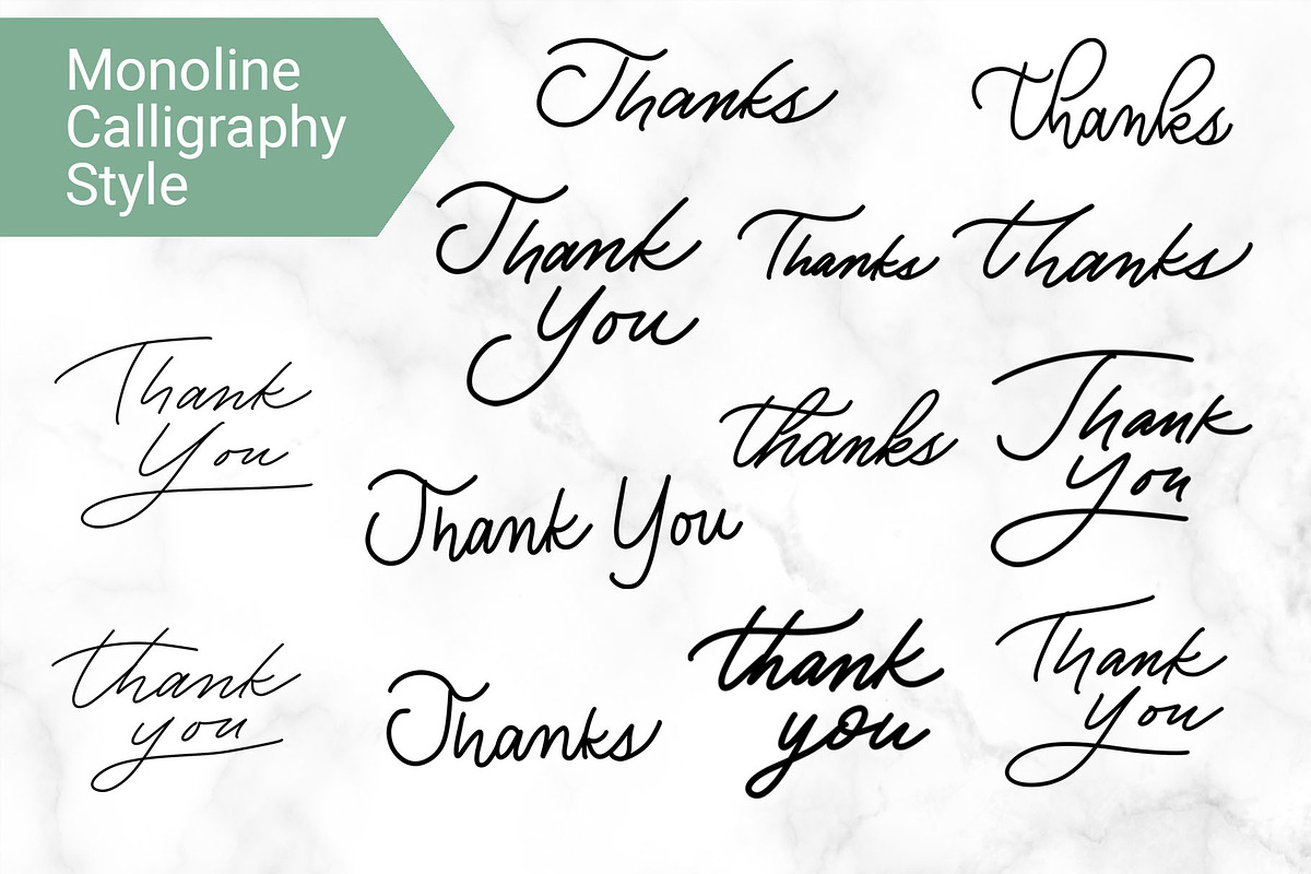 50 Styles of Thank You - Handwritten, an Illustration by Audrey Ra Design