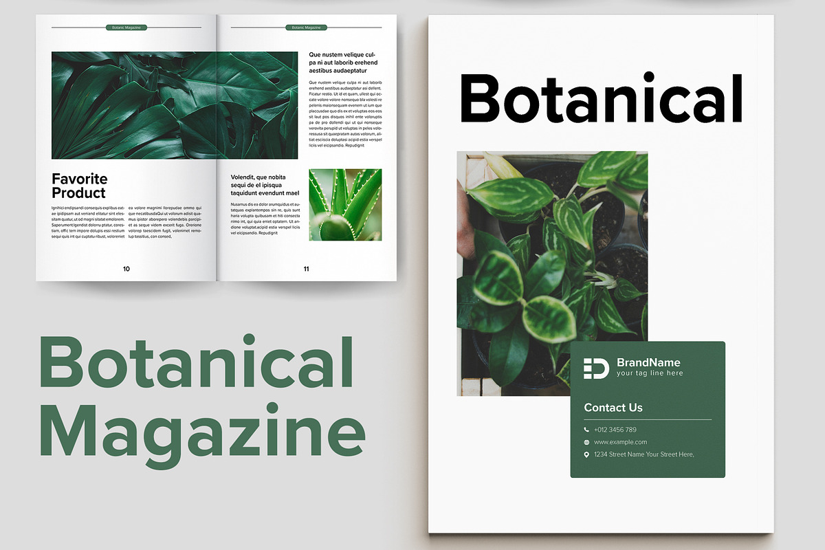 Botanical Magazine Design Template