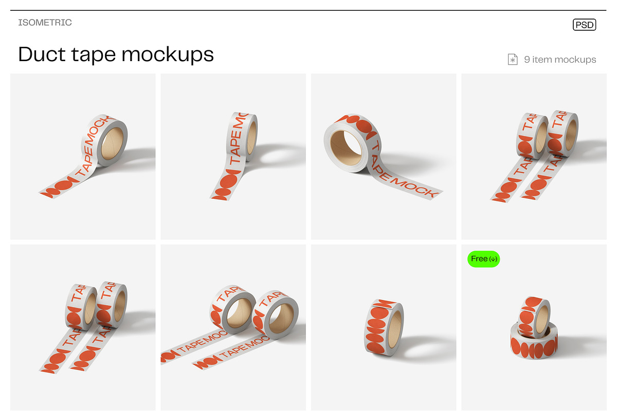 Duct tape & Box mockups, a Packaging Mockup by Creatoom