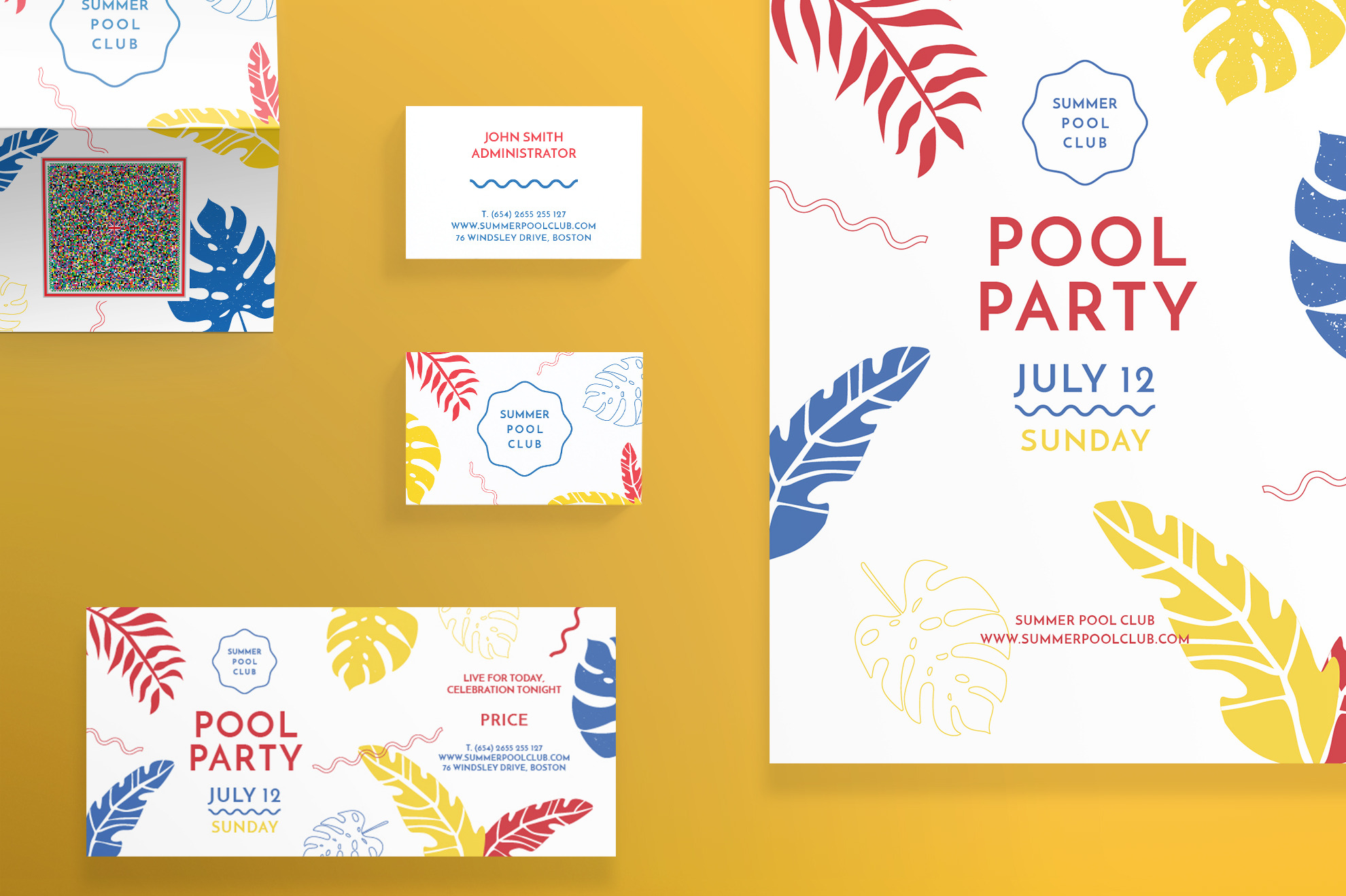 Print Pack | Pool Party, a Poster Template by Amber Graphics