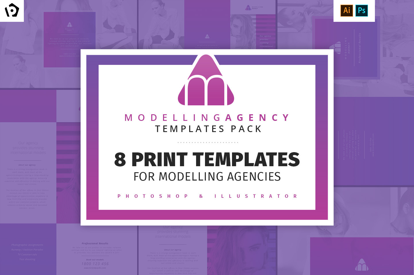 Modelling Agency Templates Pack, a Brochure Template by BrandPacks