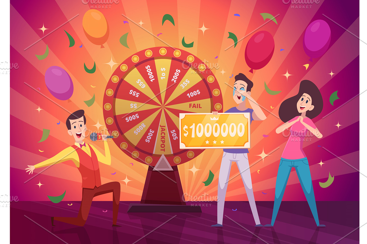 Happy winners background. Lottery, a Background Graphic by Onyx