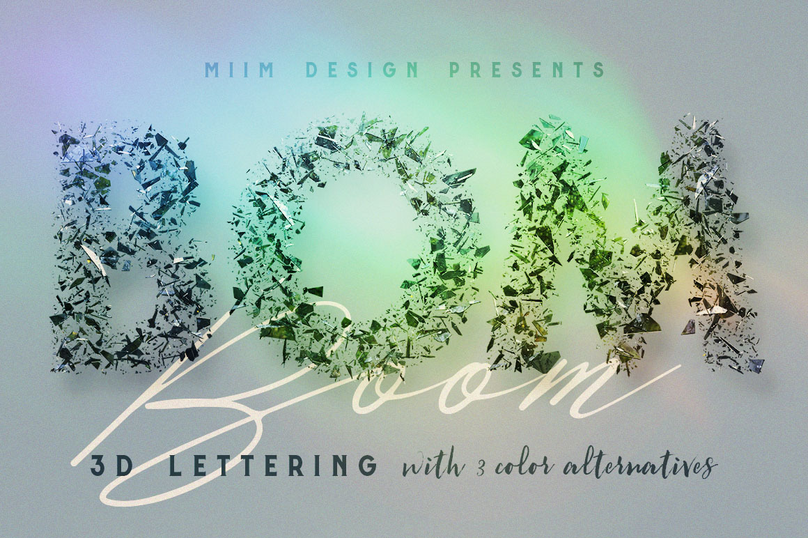 Boom - 3D Lettering, an Object Graphic by MIIM