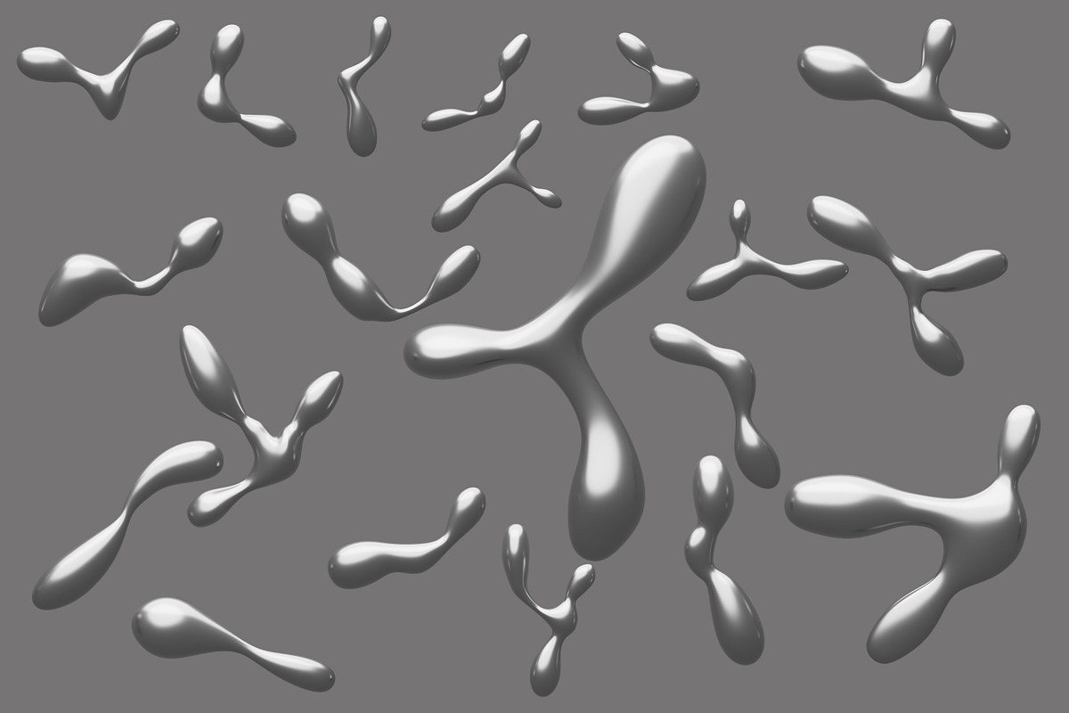 Liquid Metal 3D Icon Pack