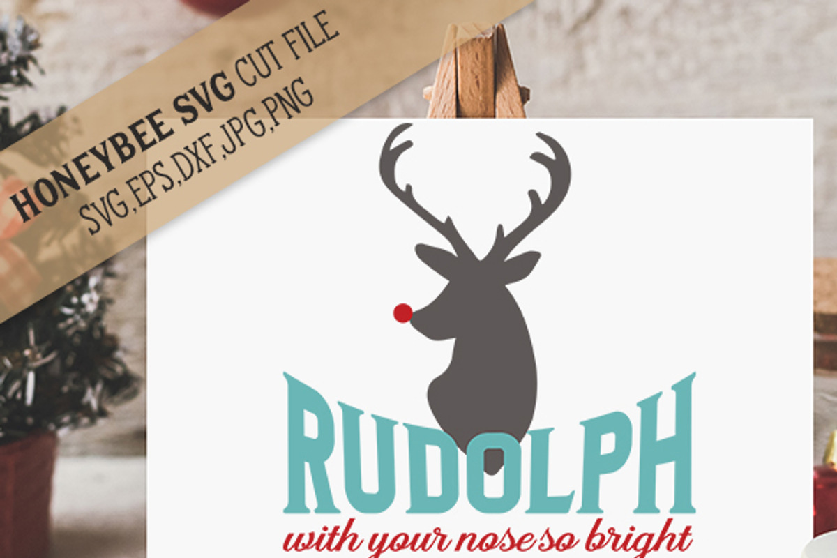 Rudolph Nose So Bright, an Illustration by JBArt Clipart