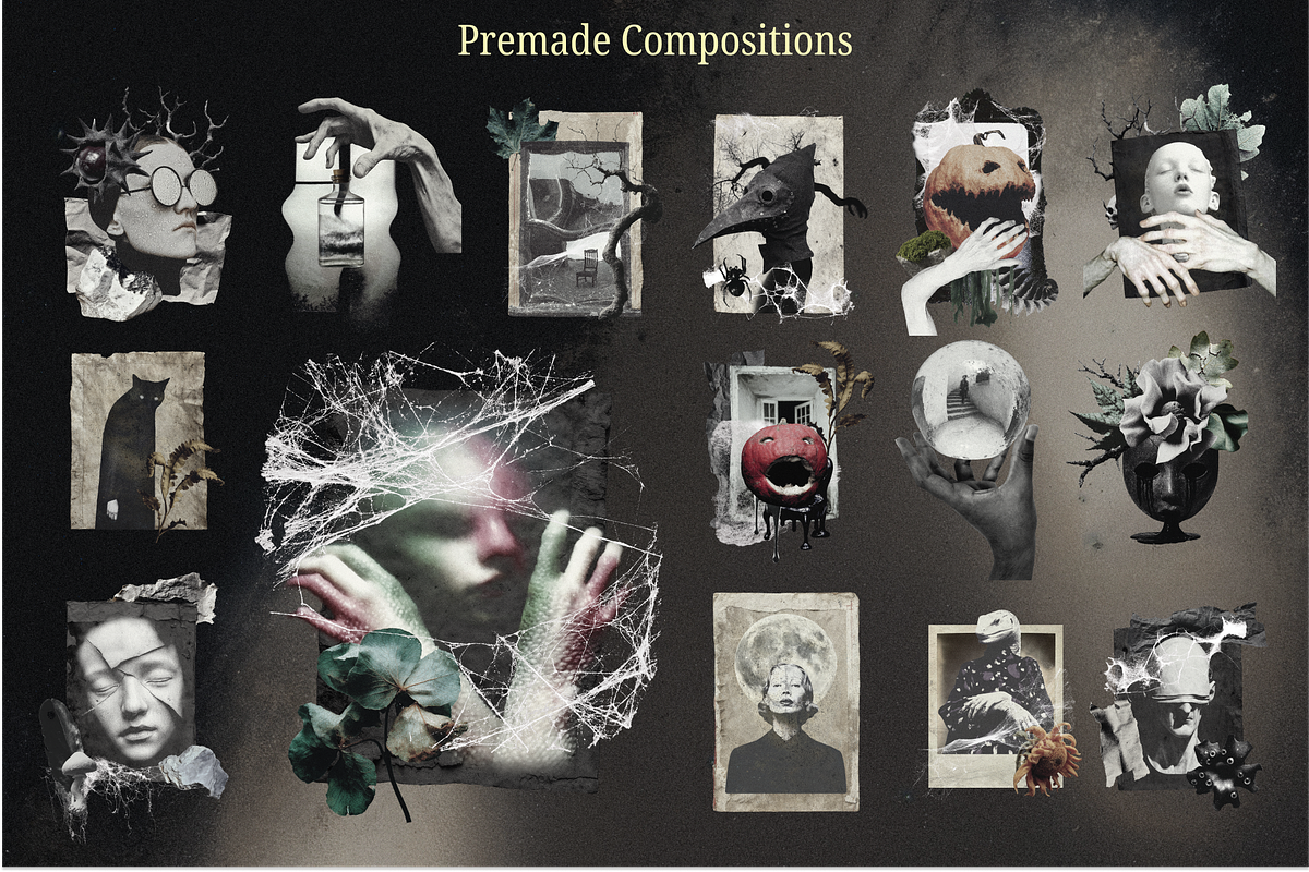 Lurid Echo. Eerie Collage Pack, an Object Graphic by Anastasiia VNSK
