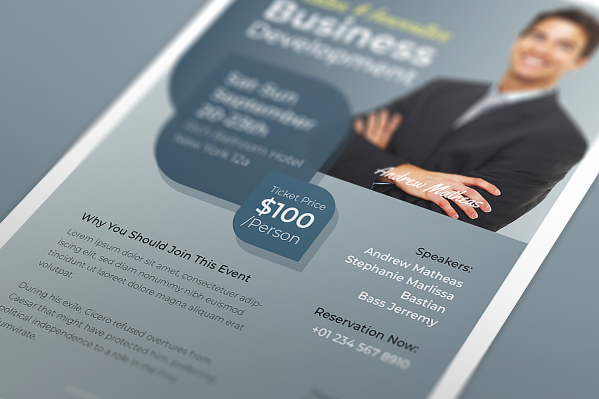 Seminar Flyer, a Flyer Template by Graphr