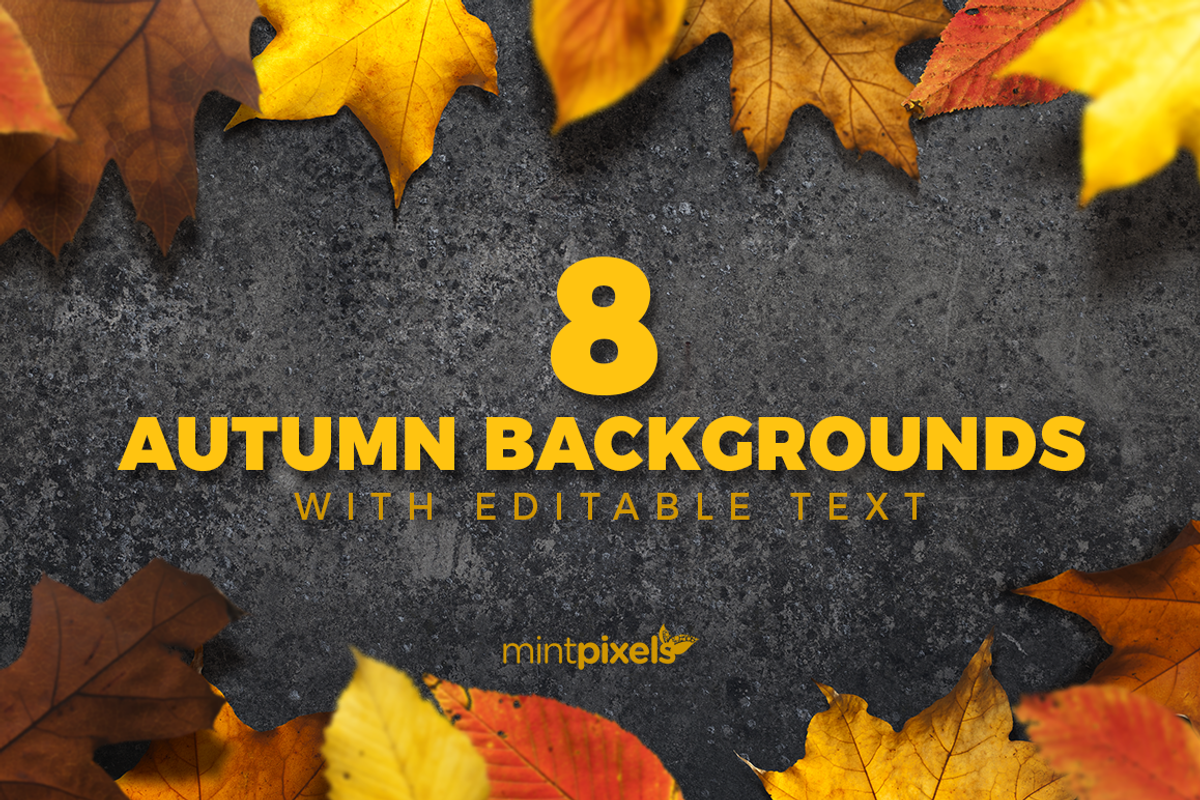 8 Colorful Autumn Backgrounds 50%off, a Background Graphic by Mint Pixels