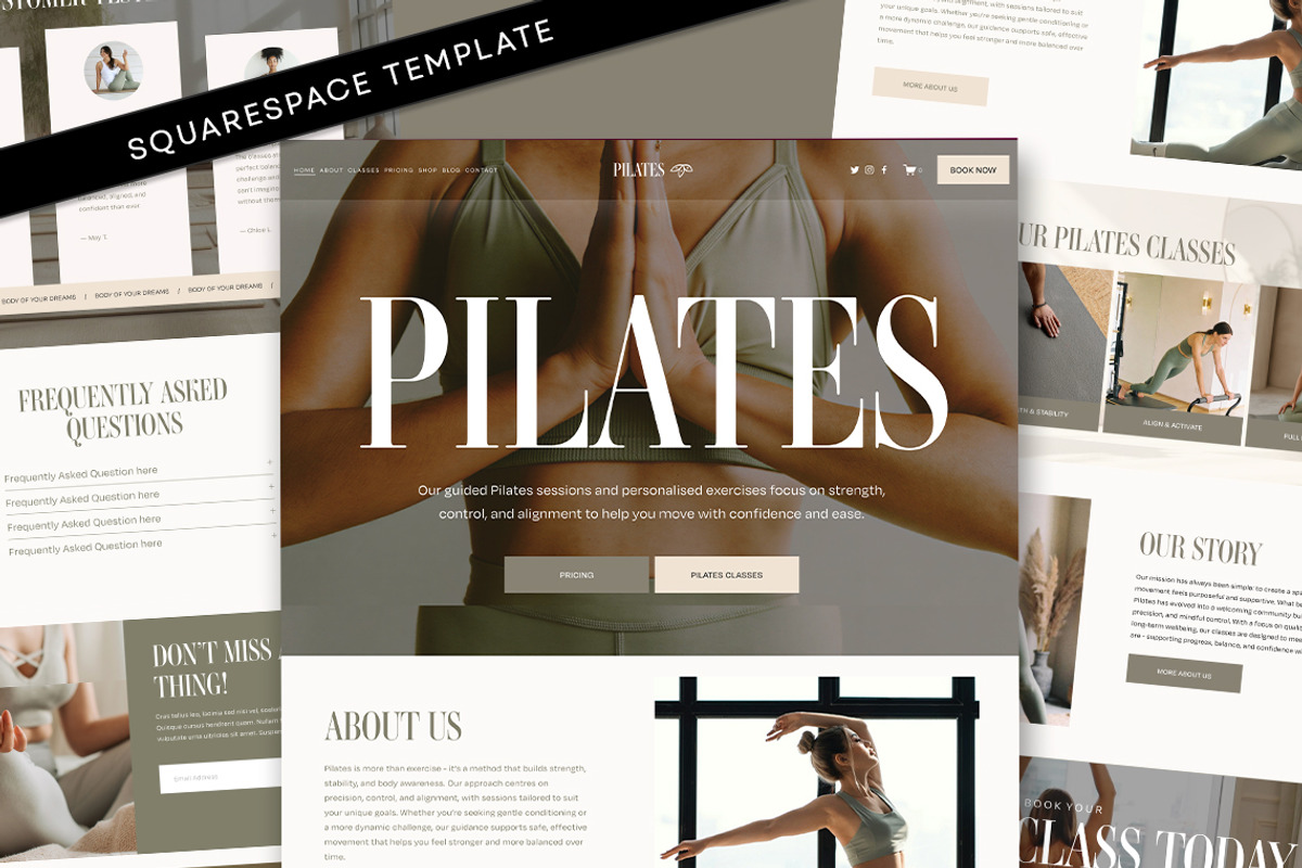 Pilates Squarespace Website Template, a Squarespace Template by ...