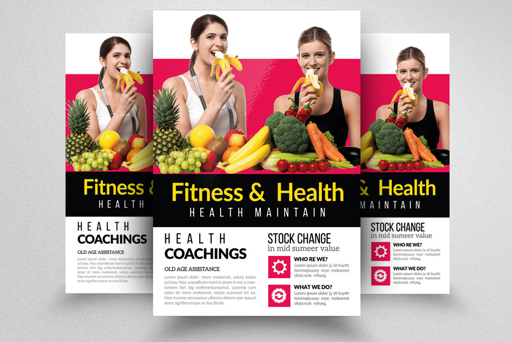 Fitness Healthy Diet Program Flyers, a Flyer Template by Business Flyers