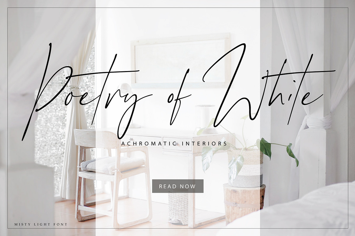 Misty Light font, a Script Font by SiDesign | misty font, misty script ...