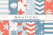 Nautical Digital Papers | Graphic Patterns ~ Creative Market