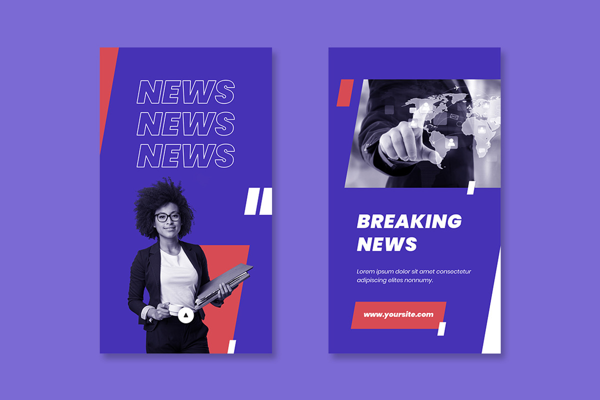Breaking News Instagram Stories, a Social Media Template by MikroType Std