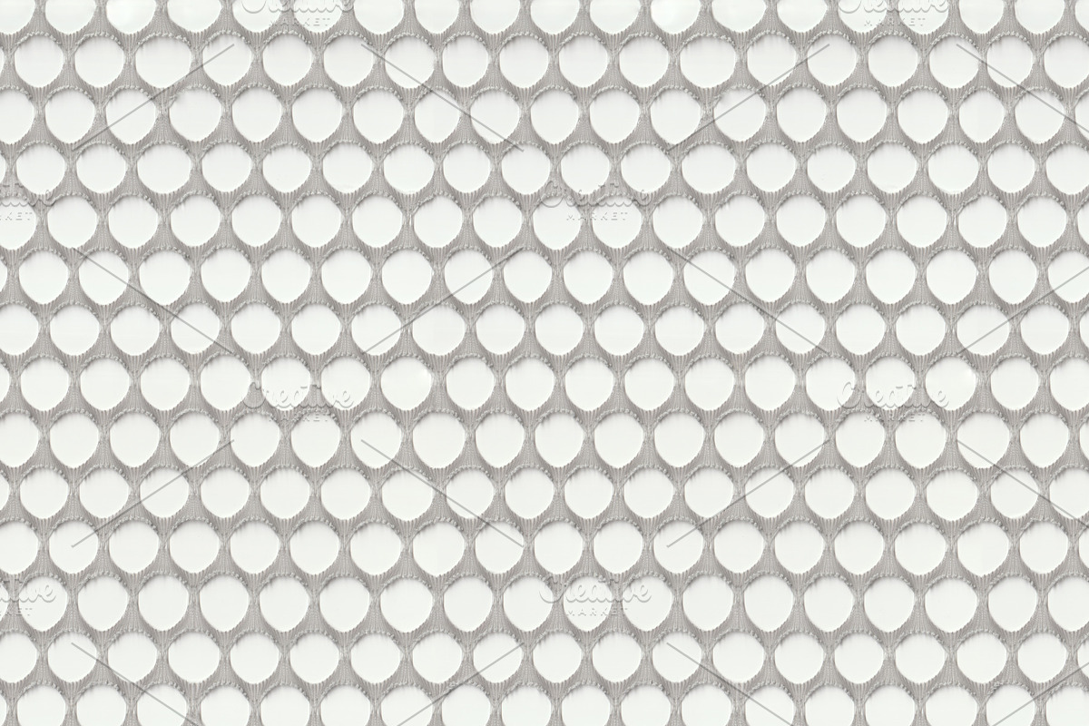 Seamless white lace with round holes fabric net texture. Big circle ...
