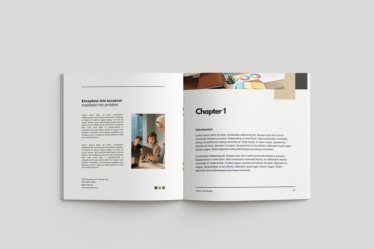 Square Magazine Book Mockup, a Books & Magazine Mockup by getproject