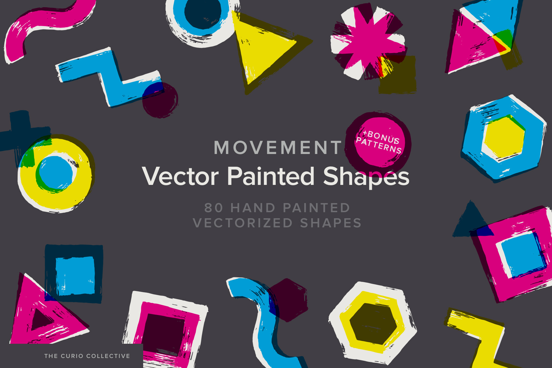 Movement Vector Painted Shapes | Creative Market
