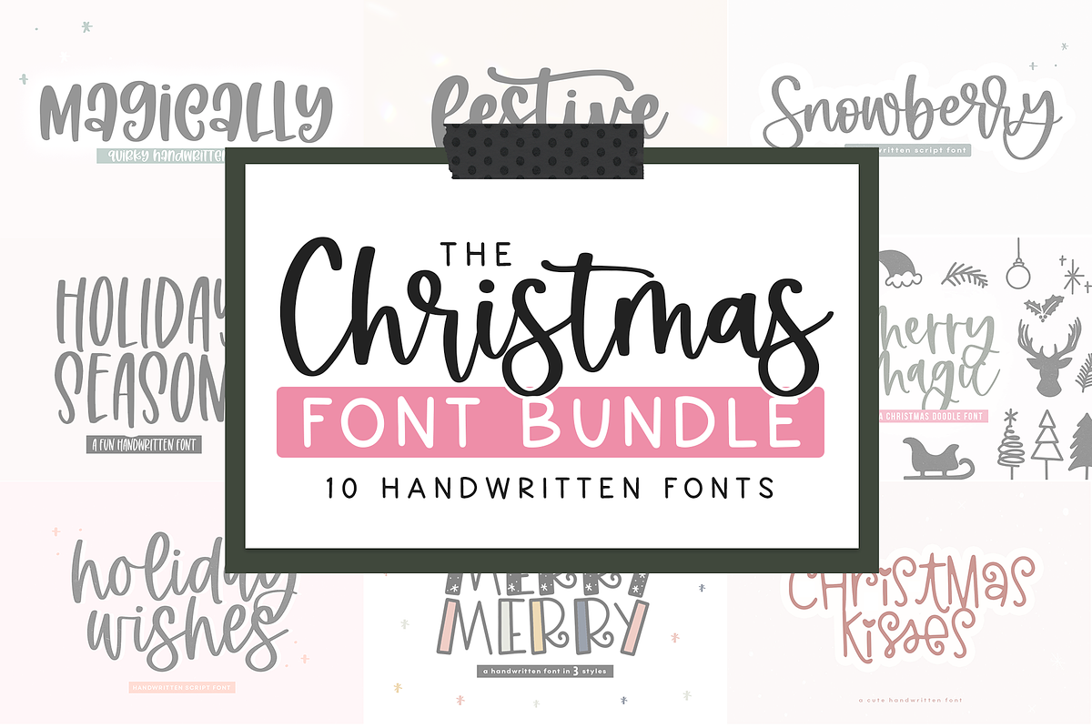 Christmas Font Bundle | 10 Fonts