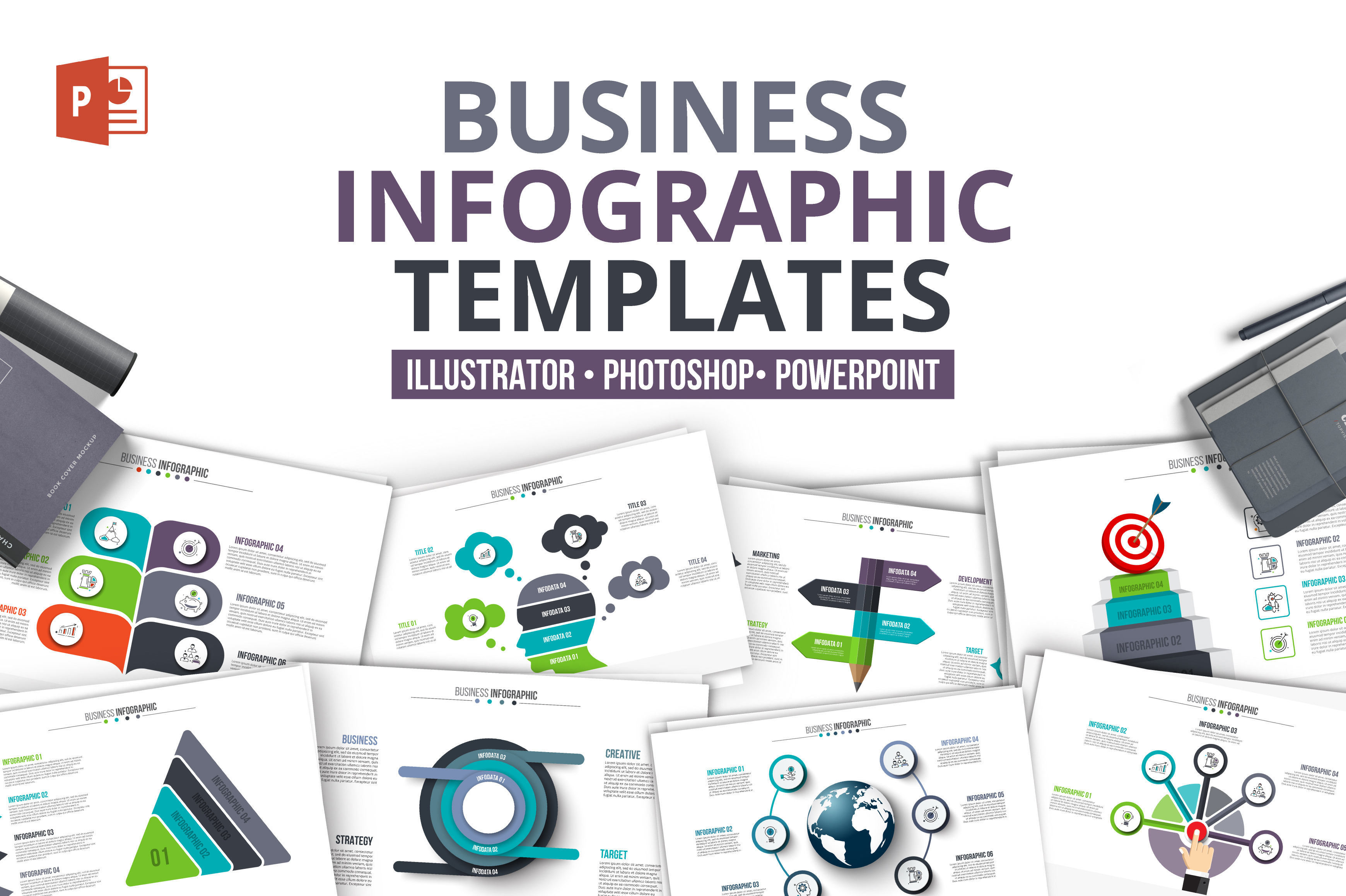Business powerpoint infographics, a Presentation Template by Abert