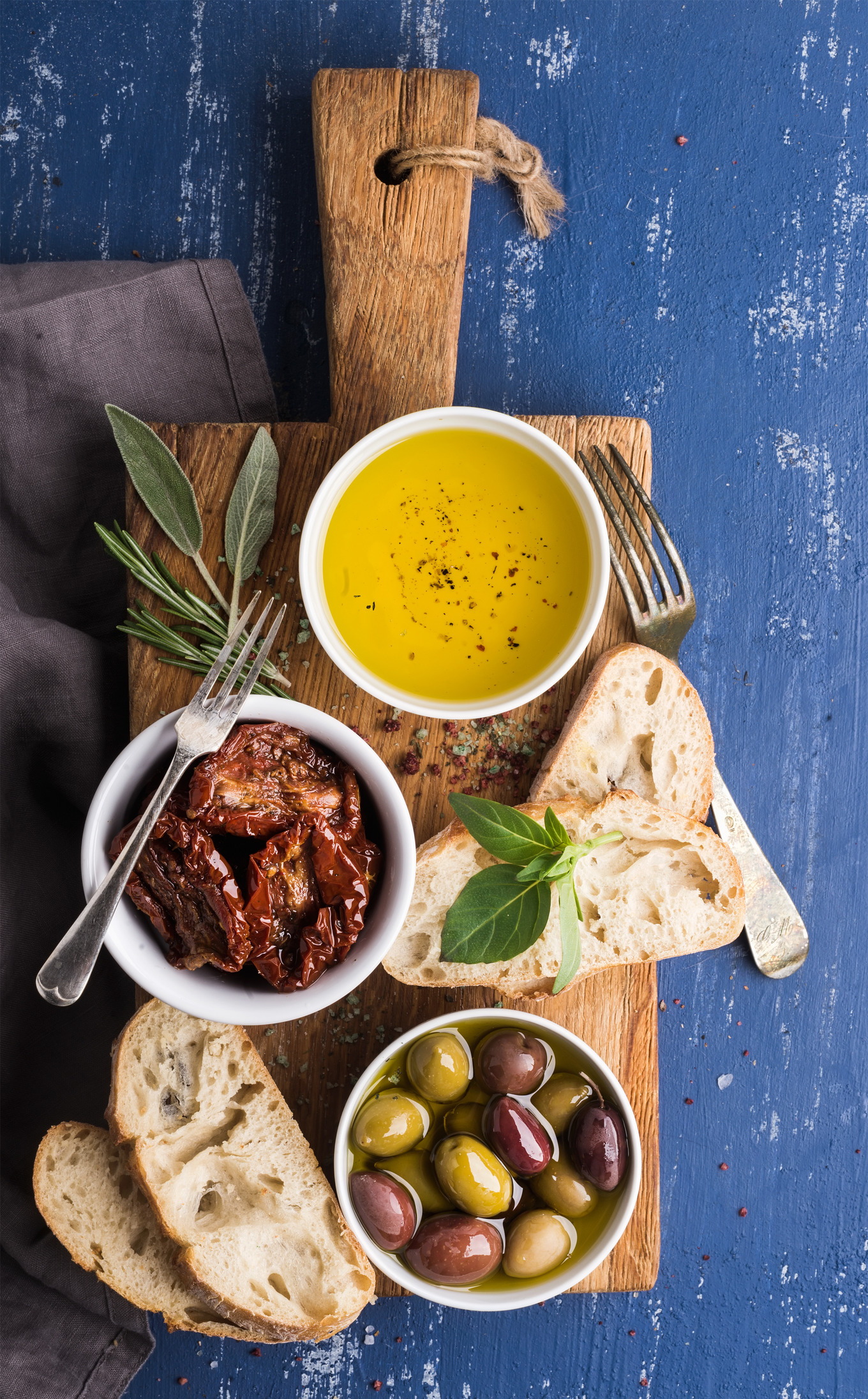 Mediterranean snacks set featuring ciabatta, bread, and snack, a Food ...