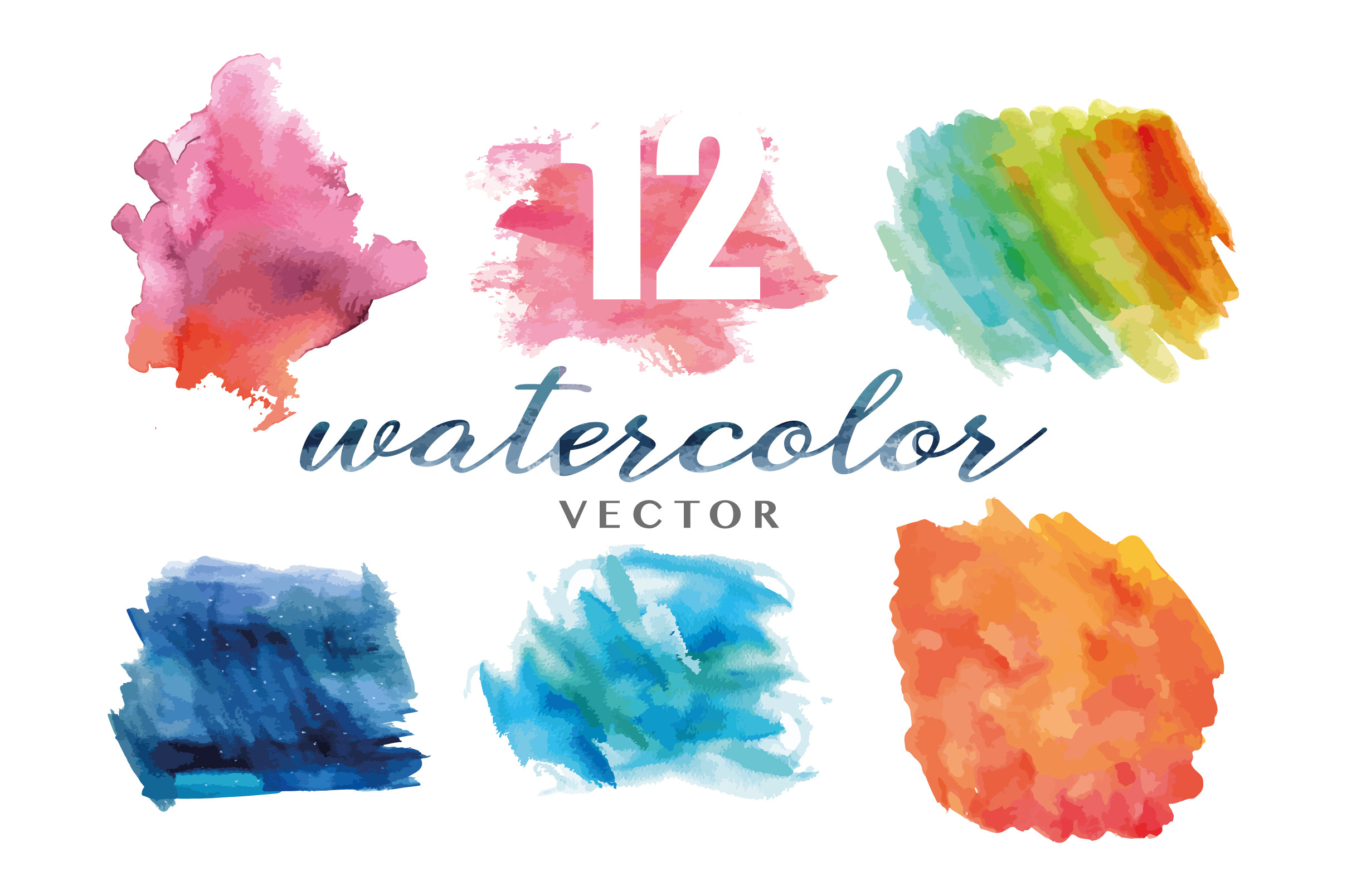 12 Watercolor Textures, a Texture Graphic by aaqib.shah | Creative Market