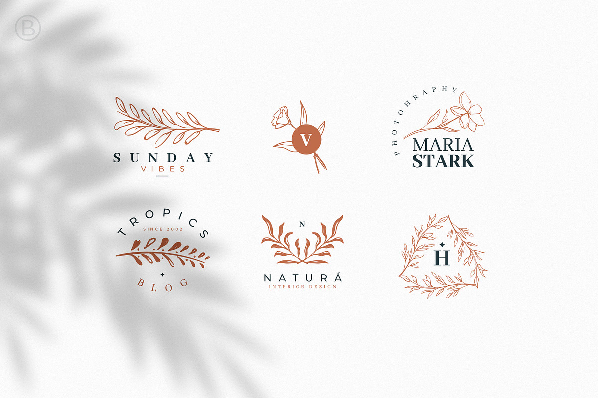 30 Hand Drawn Botanical Logos A Branding Logo Template By Andrewpixel