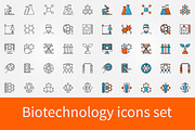 Biotechnology icons set, an Outline Icon by Venomous Vector