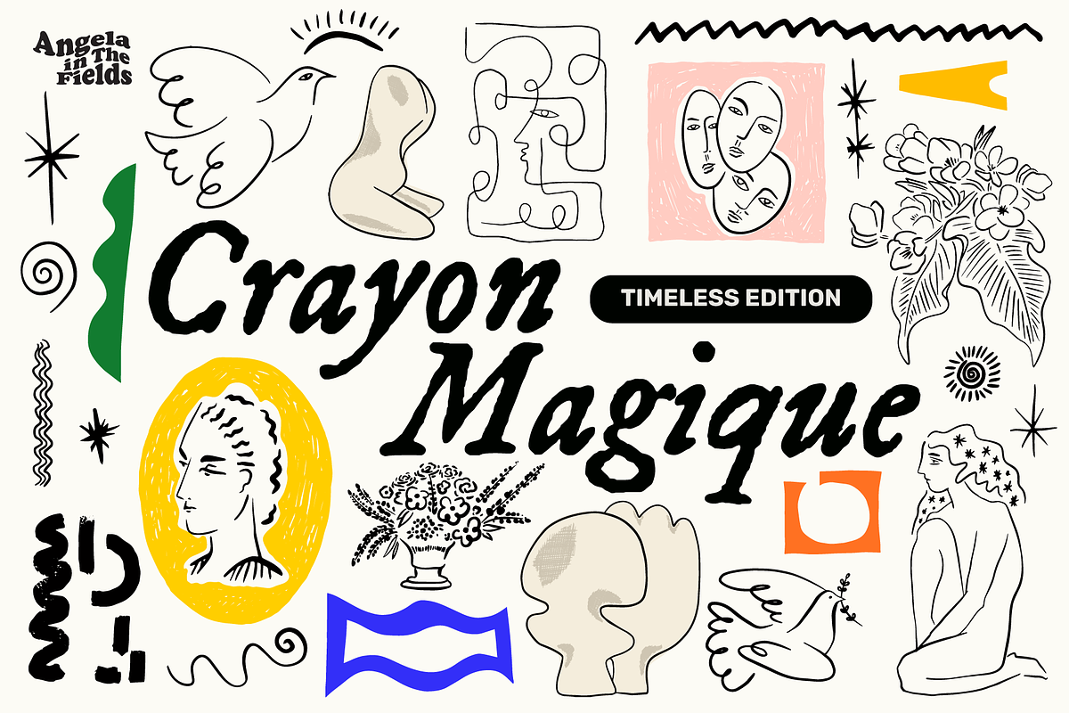 200+ Retro Modern Doodle Art, a Decorative Illustration by ...