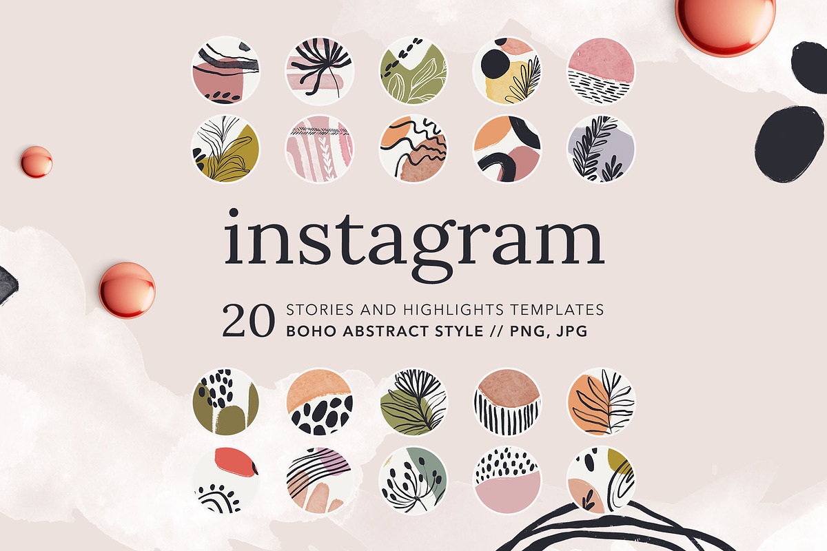 Modern Abstract Instagram Highlights, a Social Media Template by likorbut