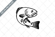 Red Drum Redfish Channel Bass SVG, an Illustration by patrimonio