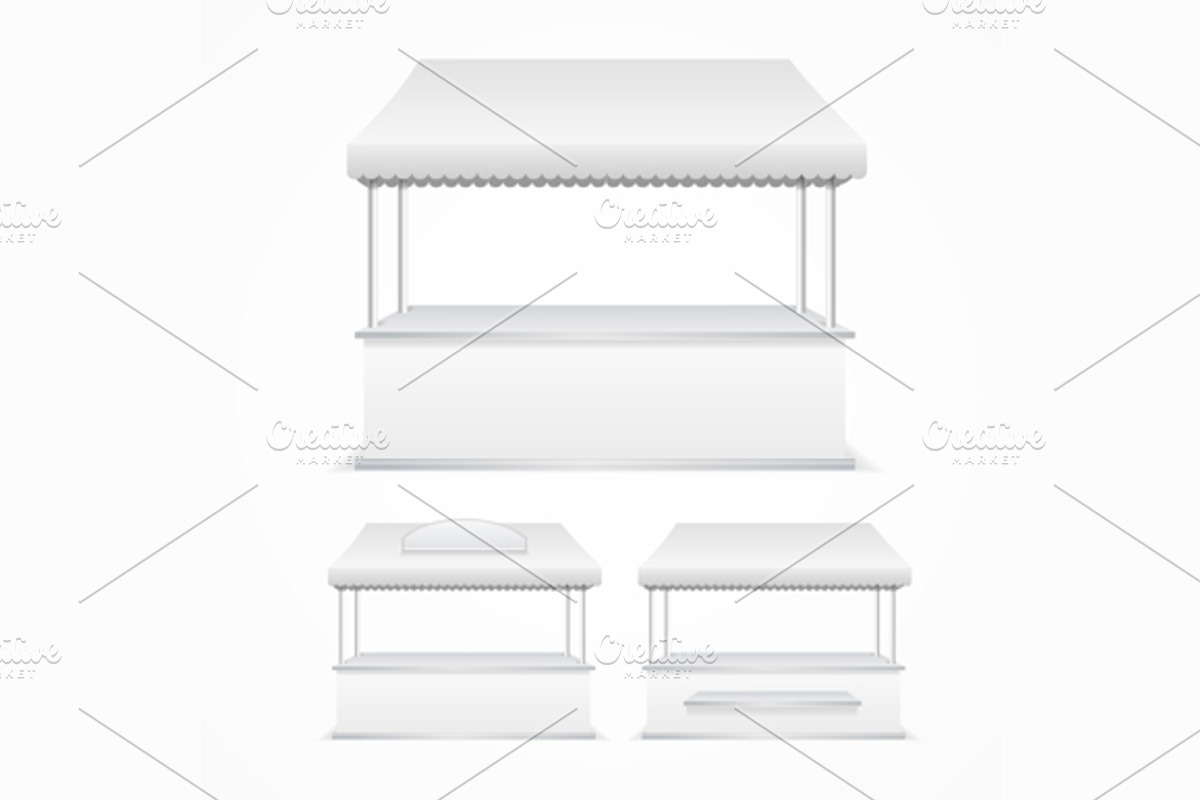 Market Stall Template. Vector, an Object Graphic by Vector and Templates