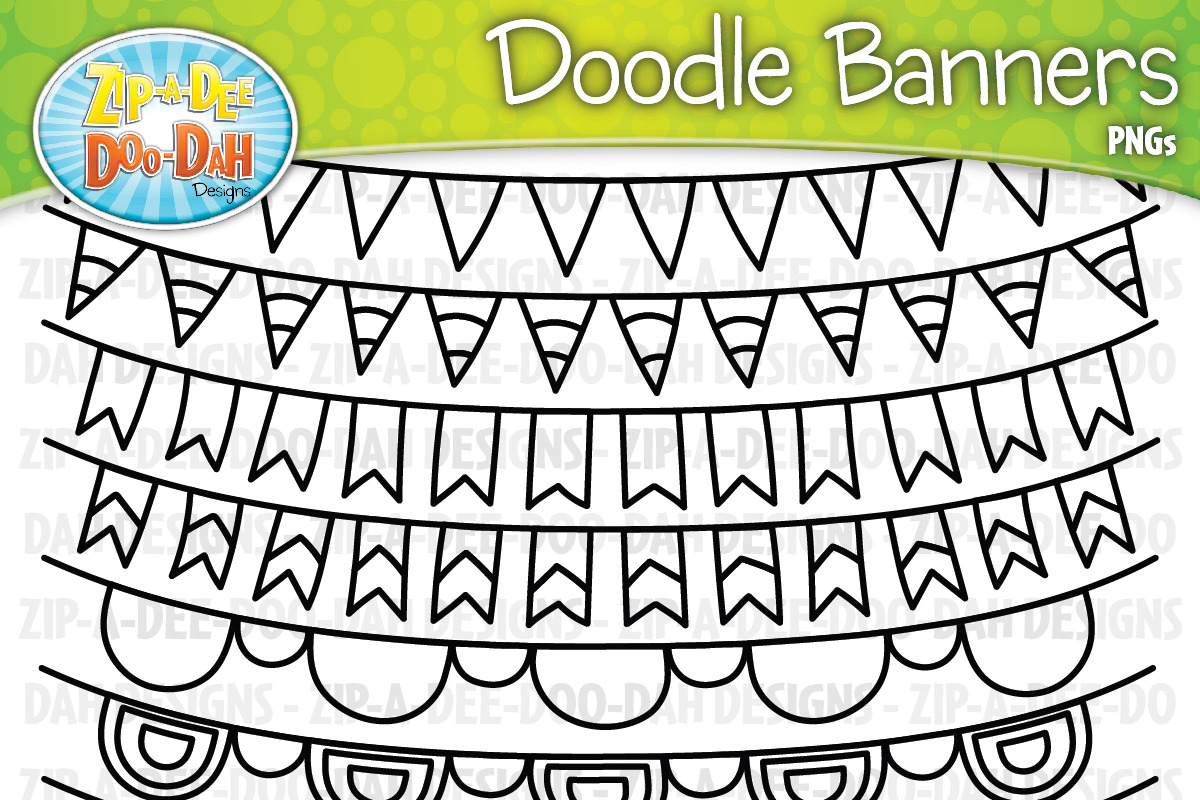 Doodle Banners Clipart Set 1, an Illustration by Zip-A-Dee-Doo-Dah ...