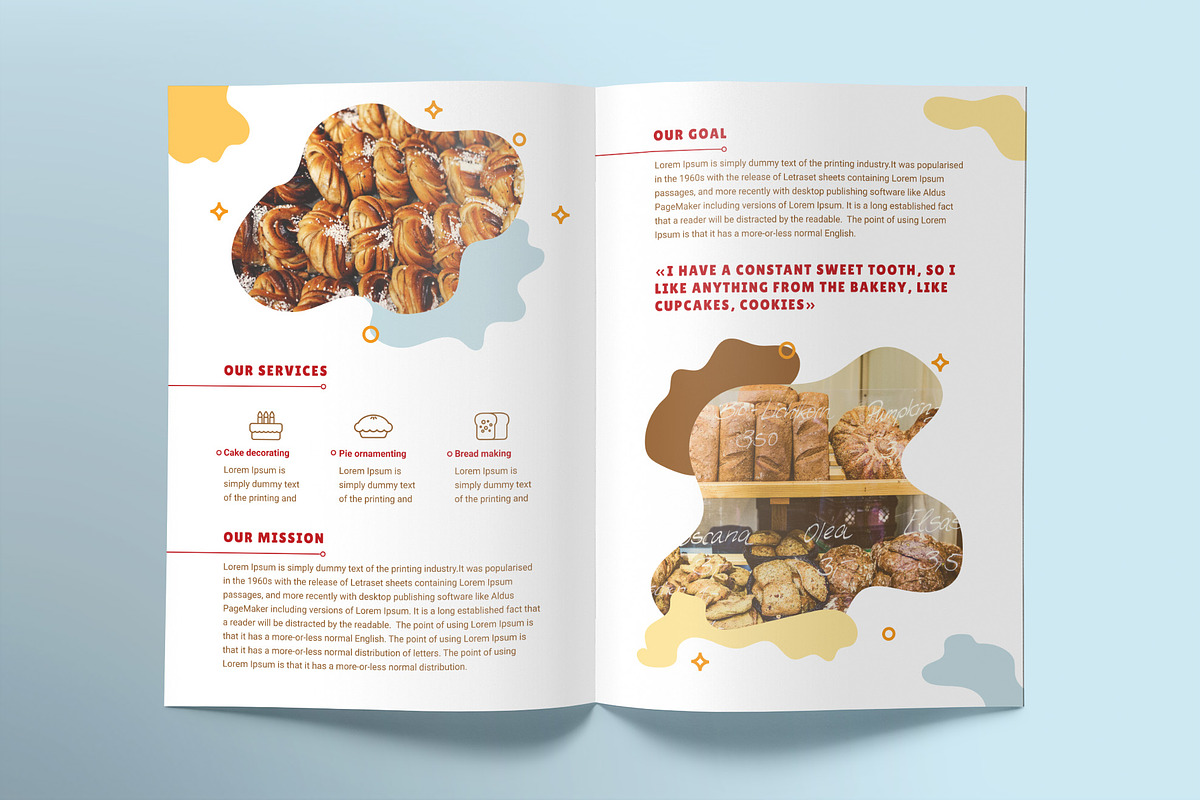 Bakery Brochure Bifold, a Brochure Template by TemplatesNow!