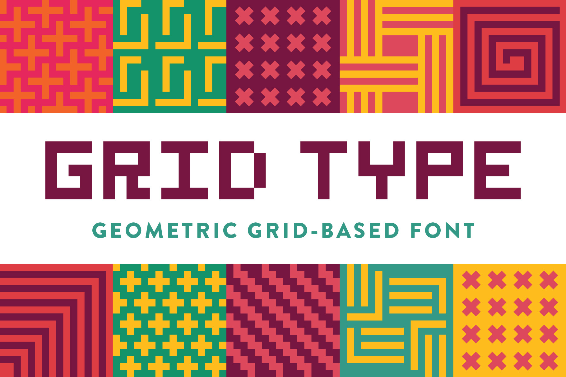 Grid Type - Geometric Font, a Sans Serif Font by Jordan Dale Young