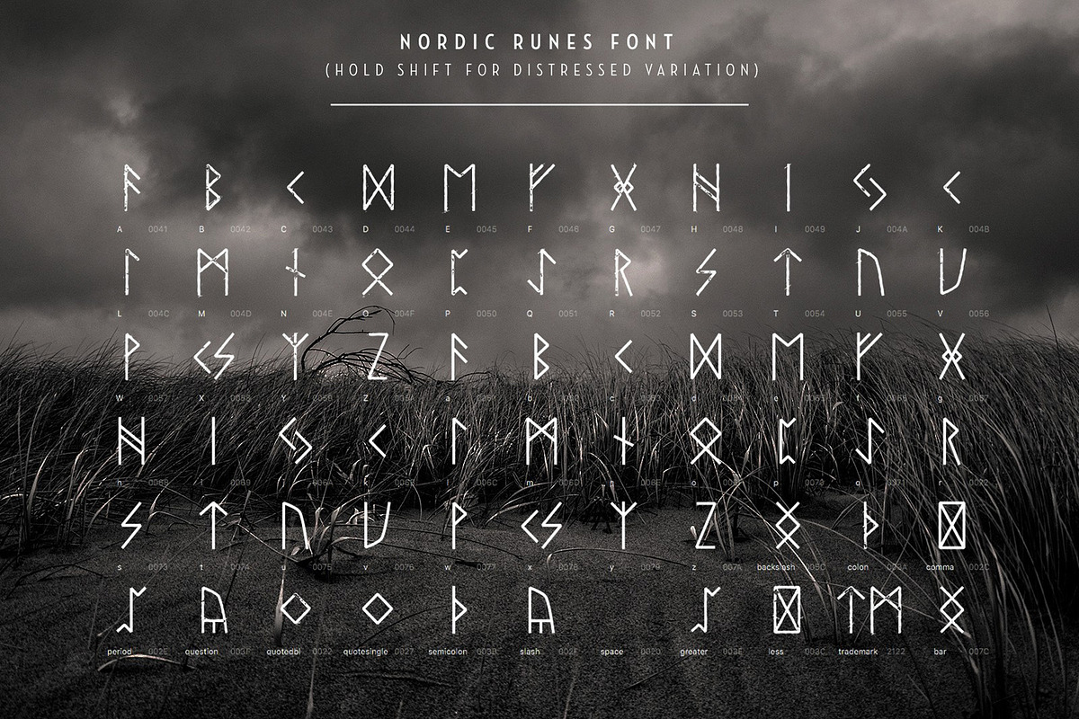Viking Nordic Runes Font, a Font by Medialoot