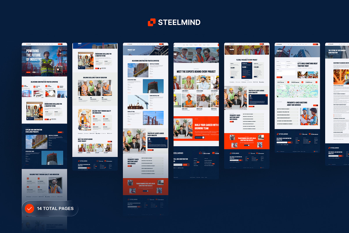 Steelmind - Construction Agency, a WordPress Template by SLAB! Design