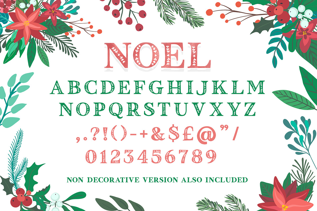 Noel Christmas Font, a Serif Font by Lollipop Hand Drawn