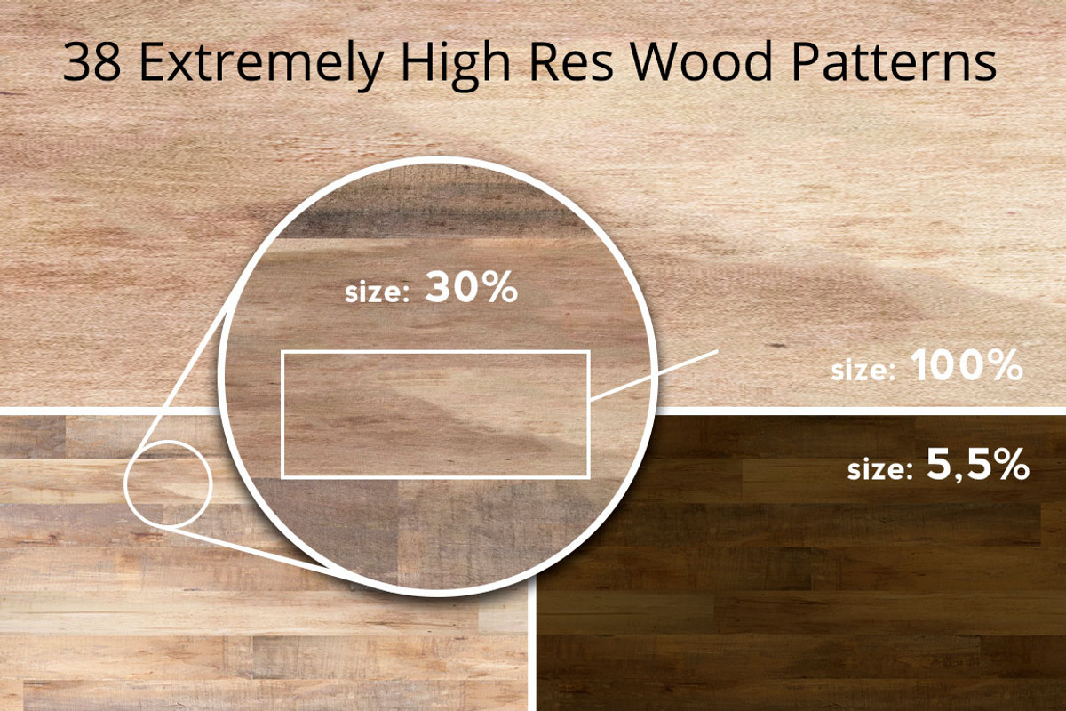 38 Extremely Hi-Res Wood Patterns, a Pattern Graphic by Fresh Design ...