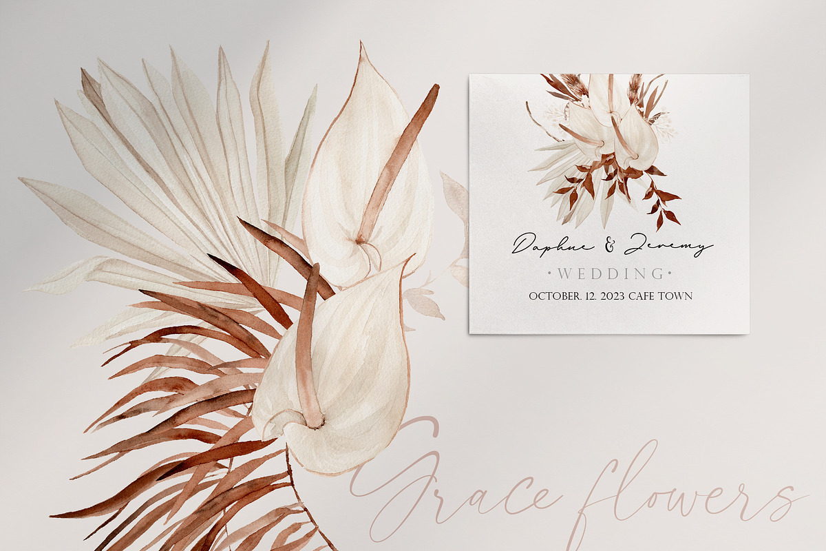 Watercolor flower - Grace flowers, an Illustration by Beigetime
