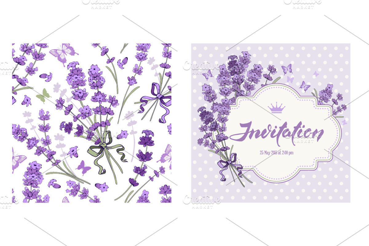 Gentle lavender in vector , a Card Template by Vector beauty