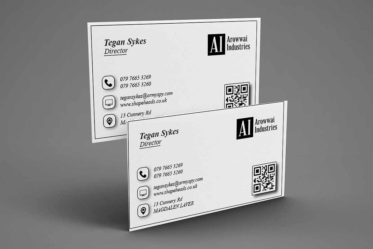 Clean Single-Sided Business Card PSD