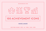 Achievement Icons, an Outline Icon by Made by Made