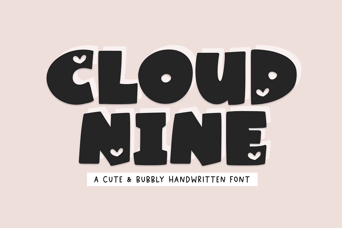 Cloud Nine - Bold Handwritten Font, a Font by KA Designs