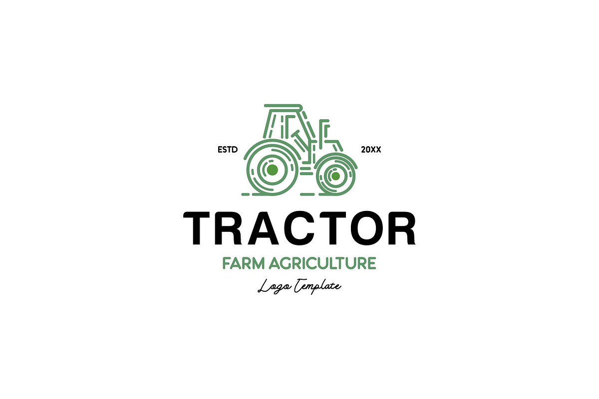 tractor farm logo, a Branding & Logo Template by ZHR Creative