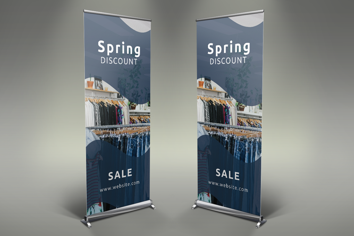 Clothes Shop Roll Up Banner, a Presentation Template by UNIK Agency