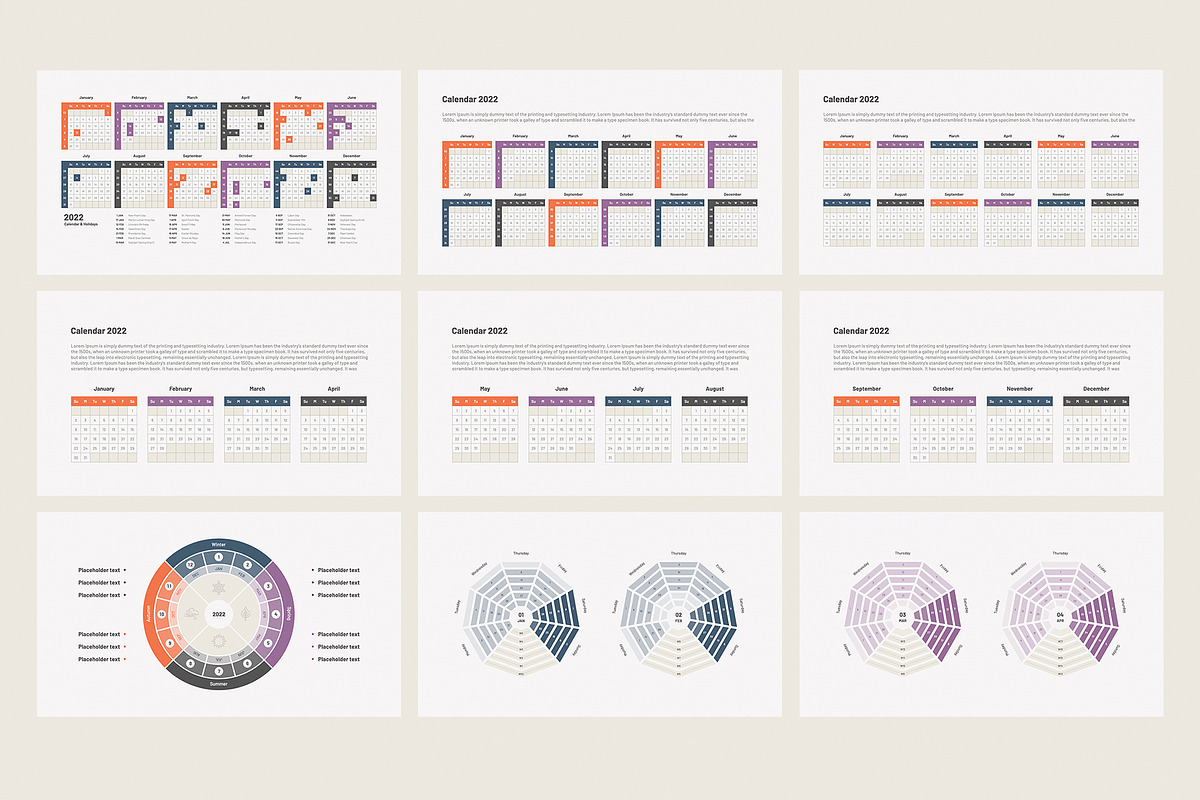 Calendar 2022 for Google Slides