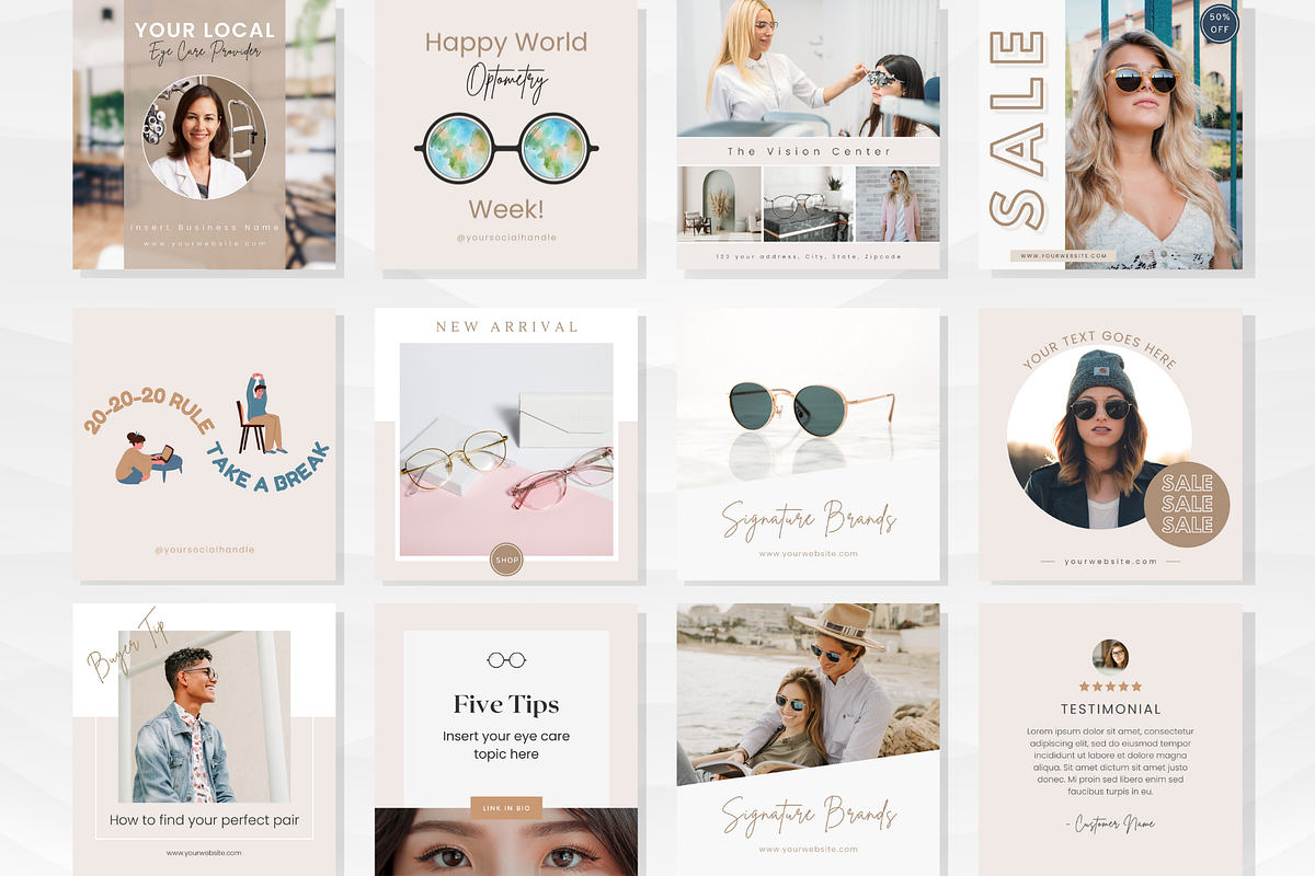 60 OPTOMETRY Instagram Templates