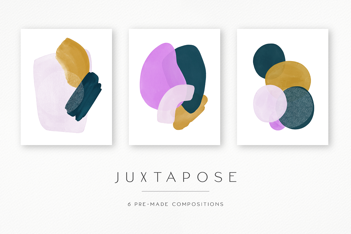Juxtapose Abstract Shapes, a Background Graphic by West Wind Creative ...