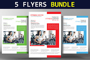 5 Multi Business Flyers Bundle, a Flyer Template by graphicforest