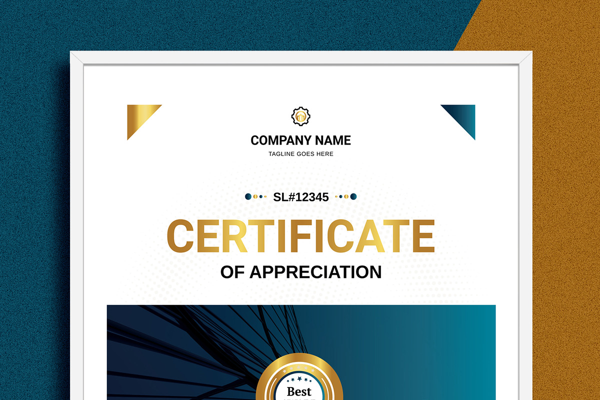 Certificate Design Template Layout