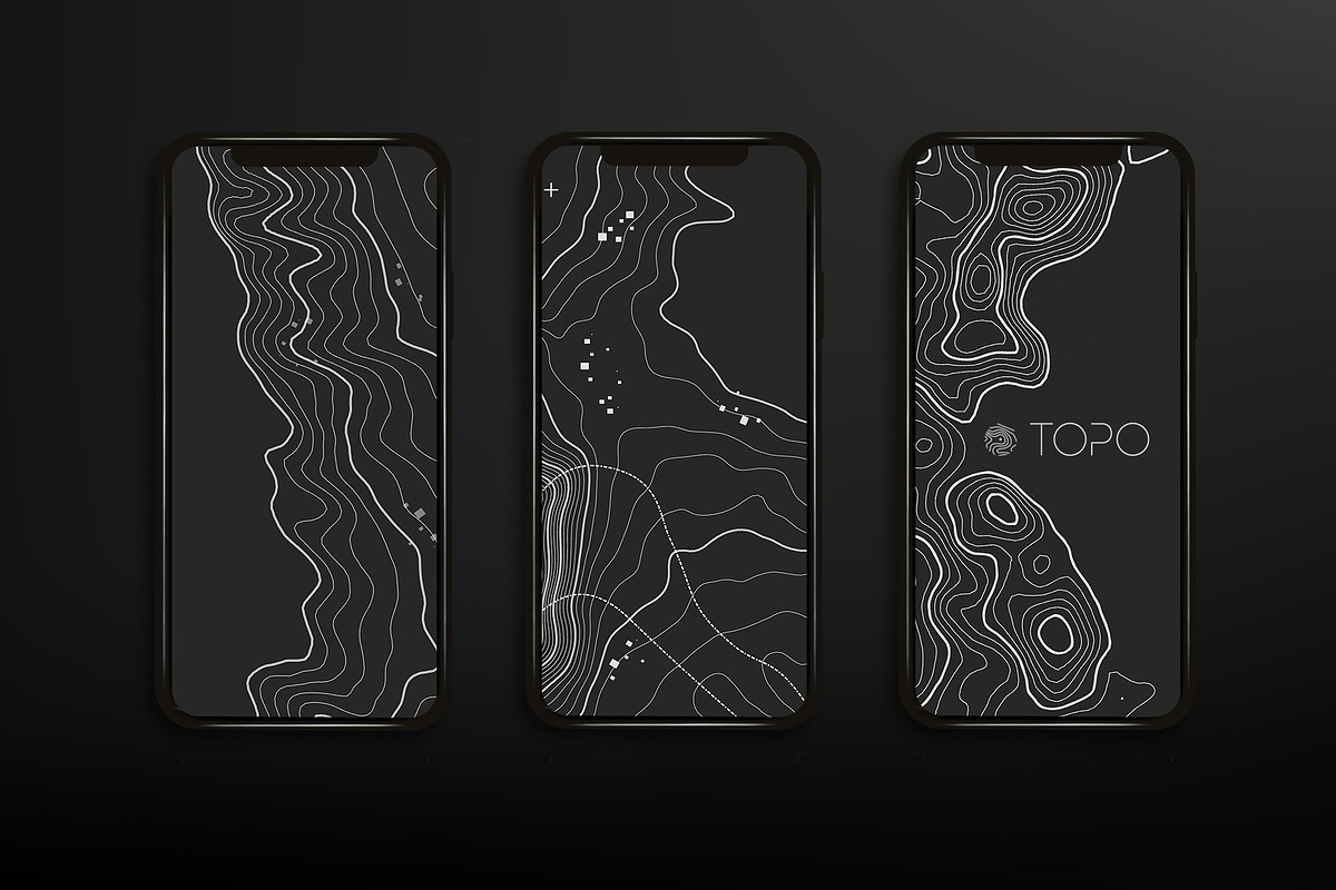 55 Topographic Maps Vector Bundle